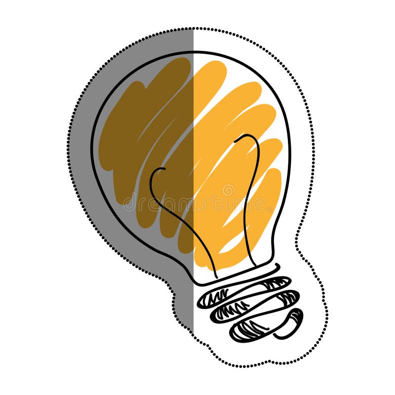 Bulb light drawing icon stock illustration. Illustration of electrical ...