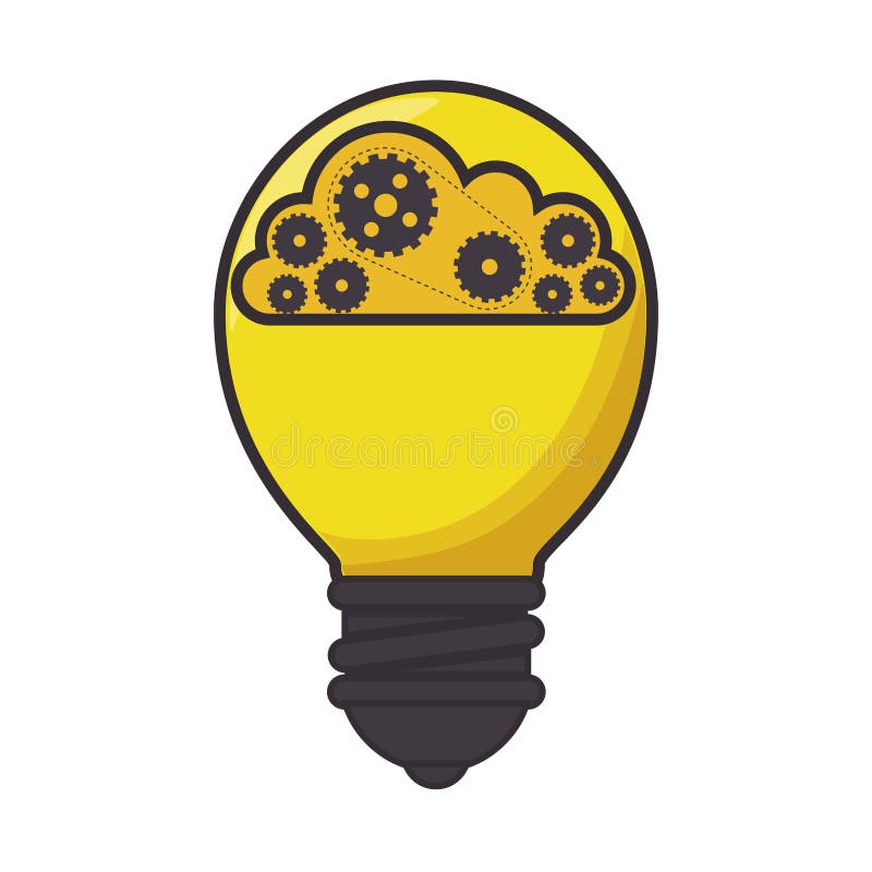 Bulb Light Emblem Isolated Icon Stock Illustration - Illustration of ...