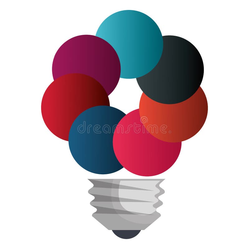 Emblem with Bulb Light with World Map and Leaves Stock Vector ...