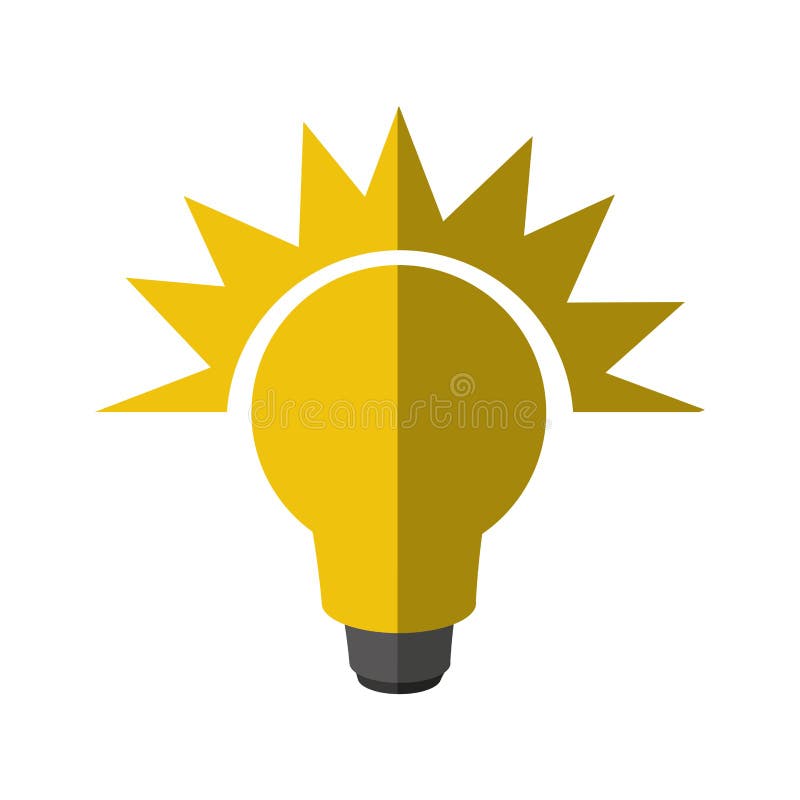 Bulb light energy icon stock vector. Illustration of lamp - 81512639