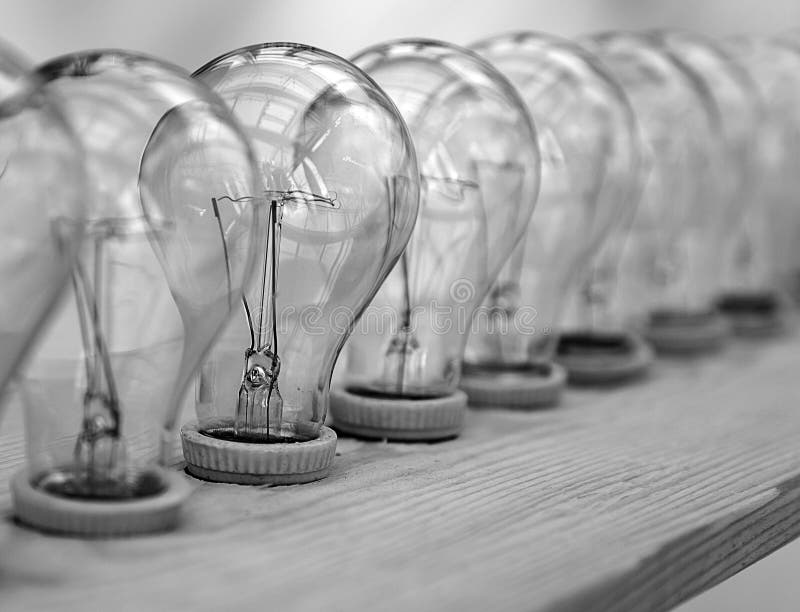 Bulb with light on stock photo. Image of energy, concept - 89242412