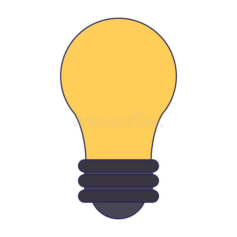 Bulb Light Energy Symbol Blue Lines Stock Vector - Illustration of ...