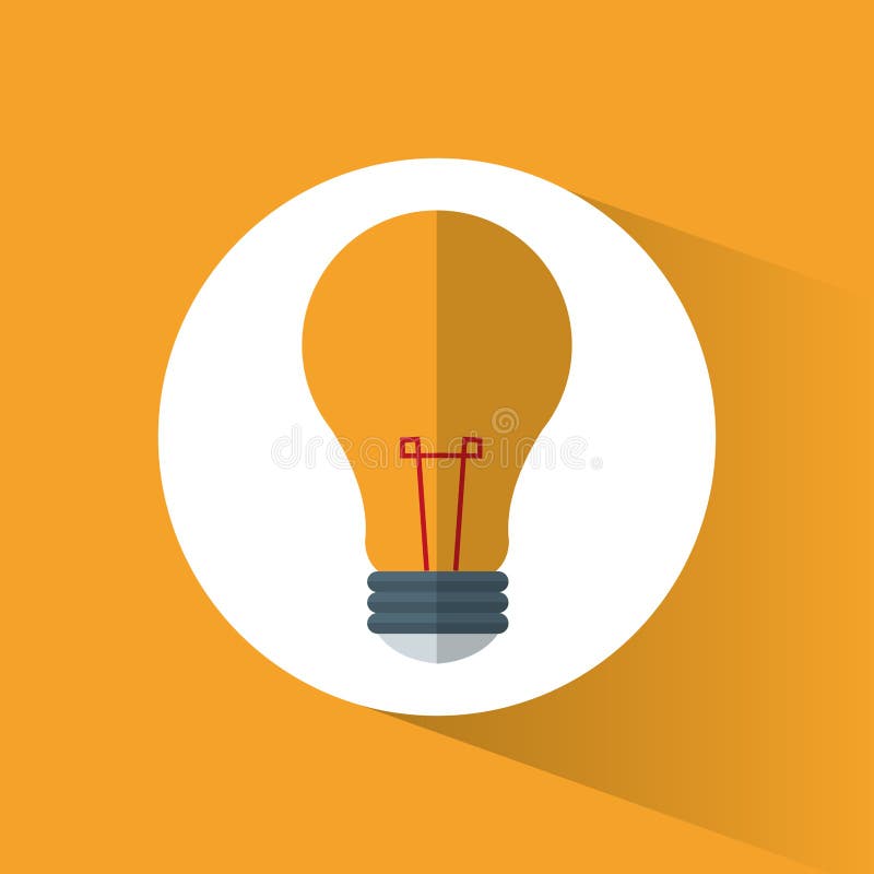 Bulb Light Energy Symbol Shadow Icon Stock Vector - Illustration of ...