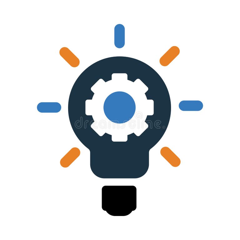 Bulb, Light Bulb, Gear, Setting, Creative Idea Management Icon Stock ...