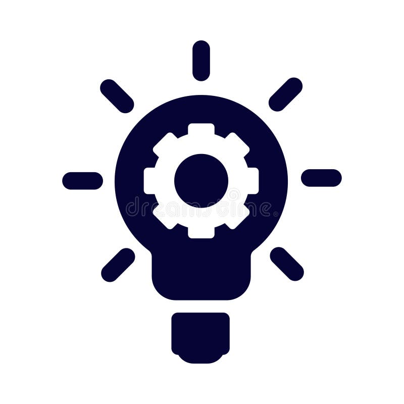 Bulb, Light Bulb, Gear, Setting, Creative Idea Management Icon Stock ...