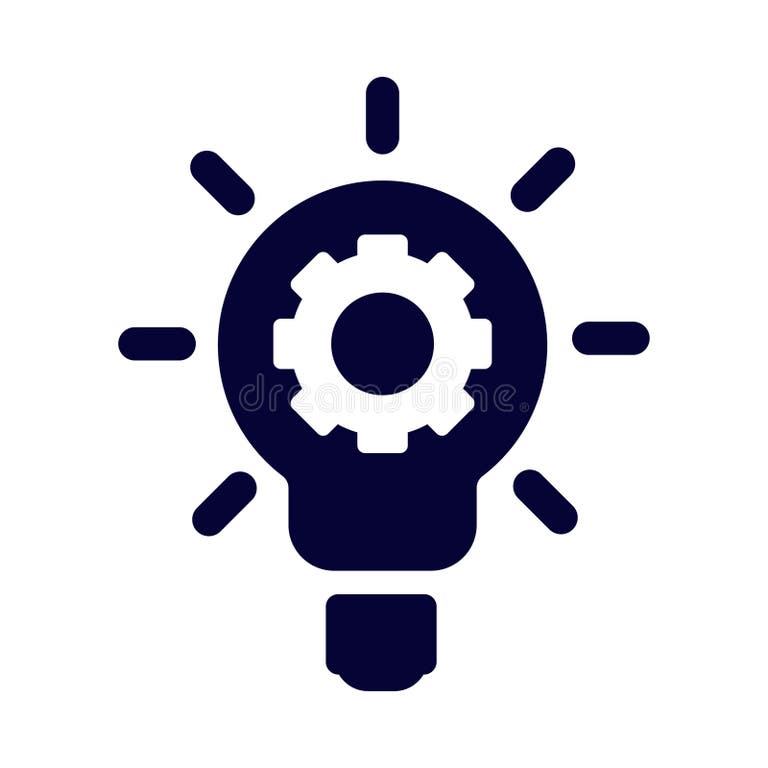 Bulb, Light Bulb, Gear, Setting, Creative Idea Management Icon Stock ...