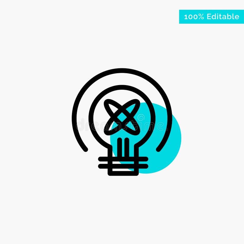 Bulb, Light, Idea, Education Turquoise Highlight Circle Point Vector ...