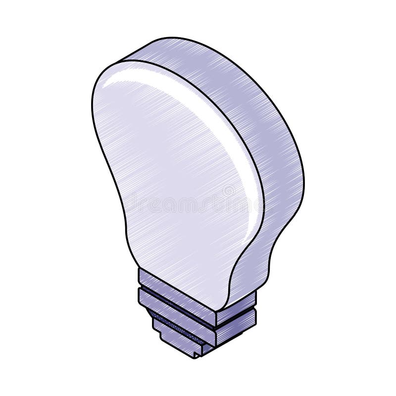 Bulb Light Isometric Scribble Stock Vector - Illustration of electrical ...