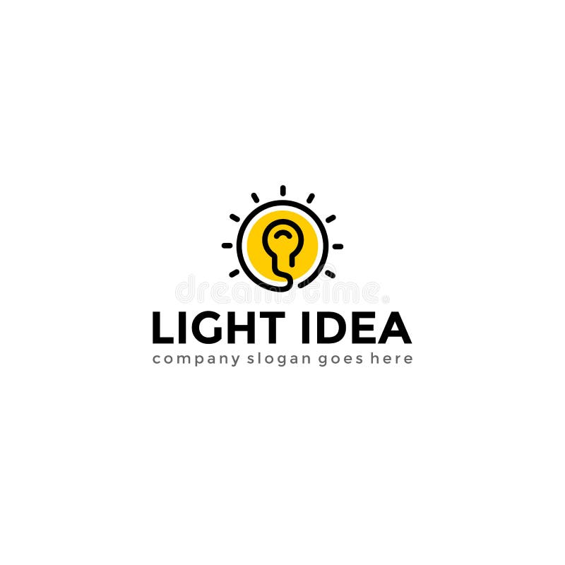 Bulb Light Logo. Creative Idea Logotype Vector Template. Stock Vector ...