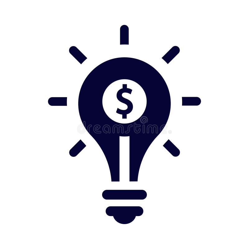 Bulb, Light Bulb, Money, Creative Business Idea Icon Stock Vector ...