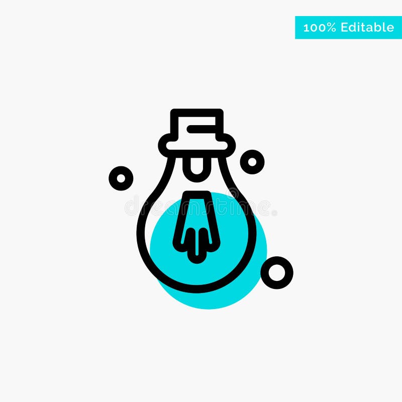 Bulb, Light, Motivation Turquoise Highlight Circle Point Vector Icon ...