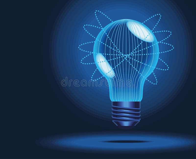 Bulb light realistic tech stock vector. Illustration of future - 244645526