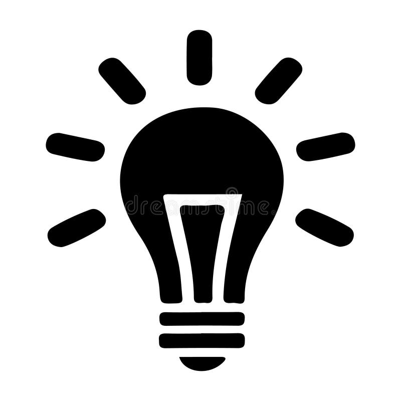 Bulb Light Silhouette Icon Vector Stock Vector - Illustration of bulb ...