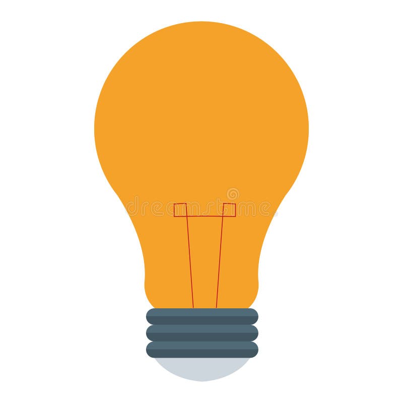 Bulb light symbol isolated stock vector. Illustration of conceptual ...