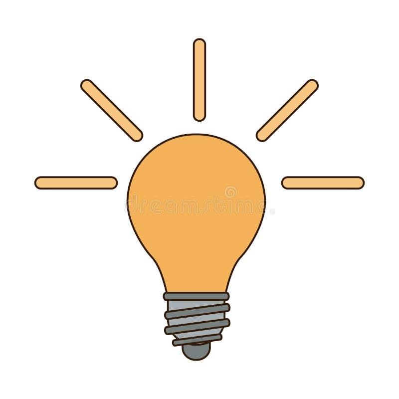 Bulb light symbol stock vector. Illustration of idea - 133813376