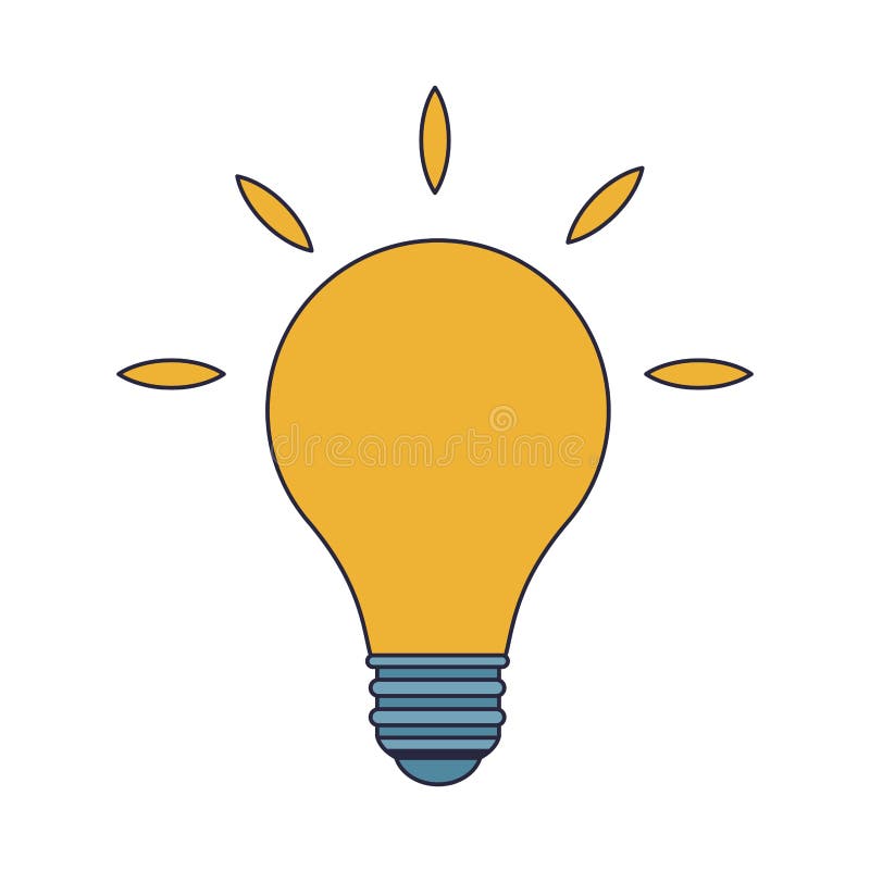 Bulb light symbol stock vector. Illustration of inspiration - 143378780