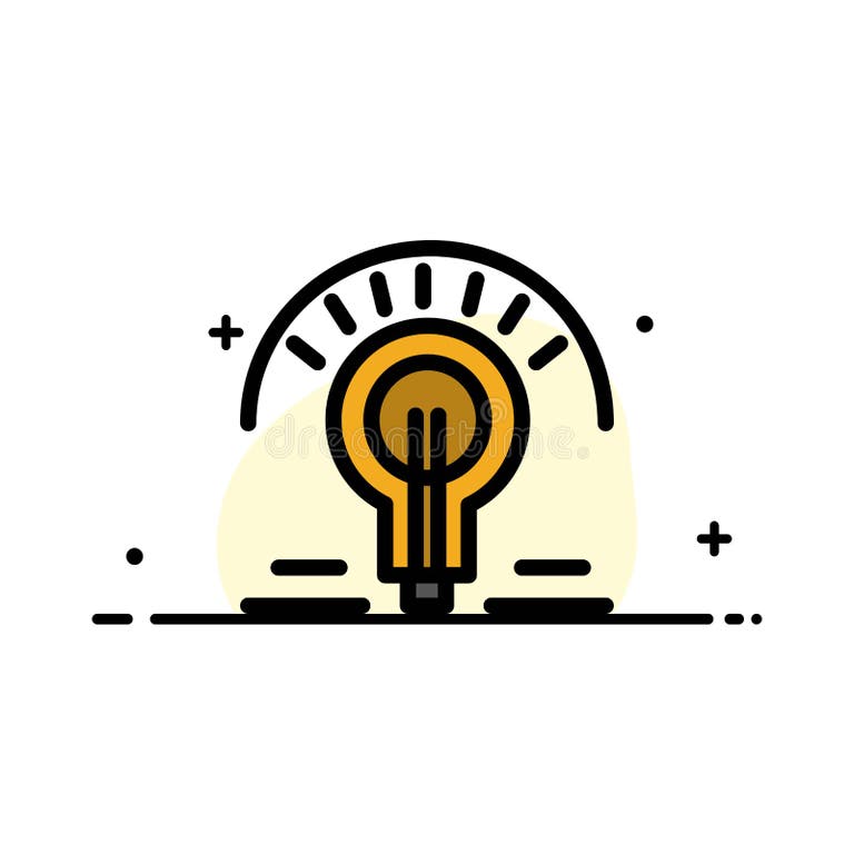 Bulb, Light, Light Bulb, Tips Business Flat Line Filled Icon Vector ...