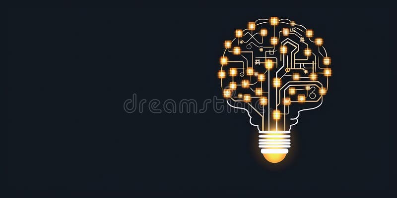 Bulb Like Brain with Detailed Circuits. Concept of Artificial ...