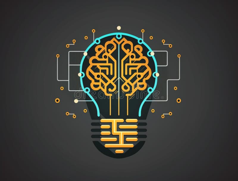 Bulb Like Brain with Detailed Circuits. Concept of Artificial ...