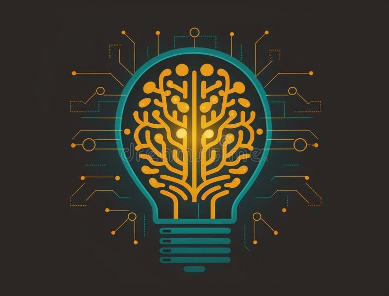 Bulb Like Brain with Detailed Circuits. Concept of Artificial ...