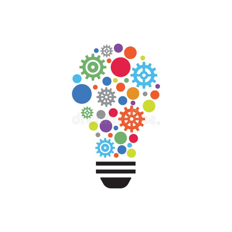 Bulb Logo Abstract Full Color Stock Vector - Illustration of abstract ...