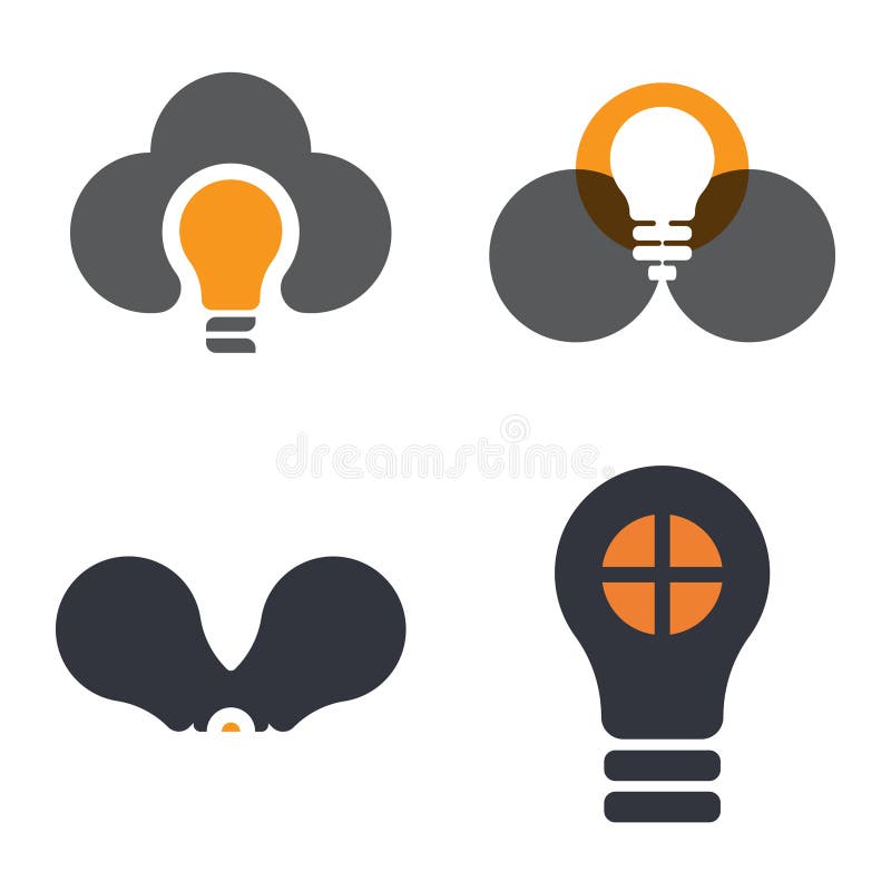 Bulb Logo Template Icon stock vector. Illustration of logotype - 349855416