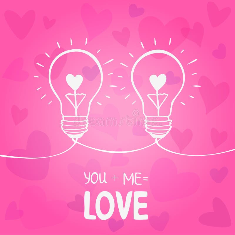 Bulb love stock vector. Illustration of shape, silhouette - 35806635