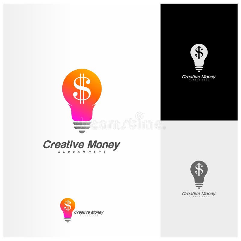 Bulb Money Logo Design Vector. Creative Money Logo Template Stock ...