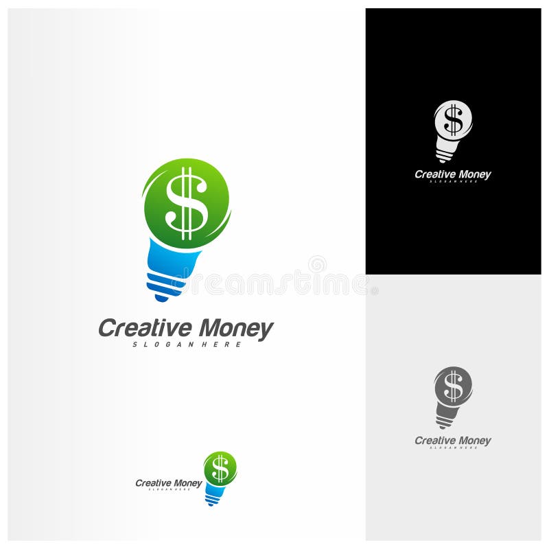 Bulb Money Logo Design Vector. Creative Money Logo Template Stock ...