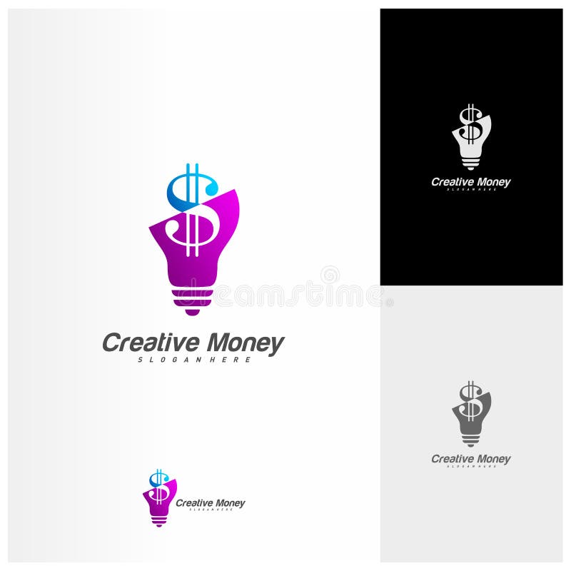 Bulb Money Logo Design Vector. Creative Money Logo Template Stock ...