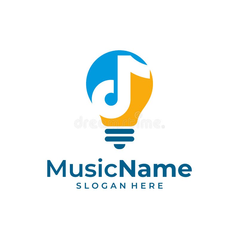 Bulb Music Logo Template Design Vector, Emblem, Design Concept ...