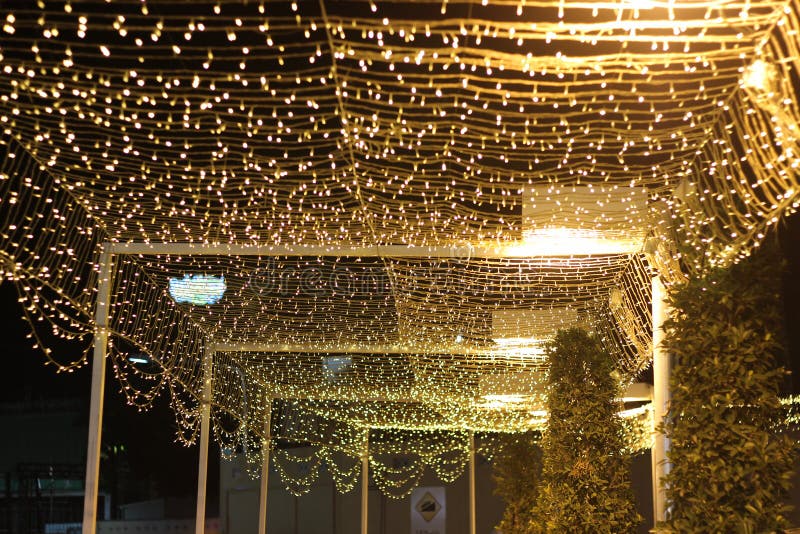 The Bulb for the Night Was Open with Beautiful Glitter Stock Photo ...