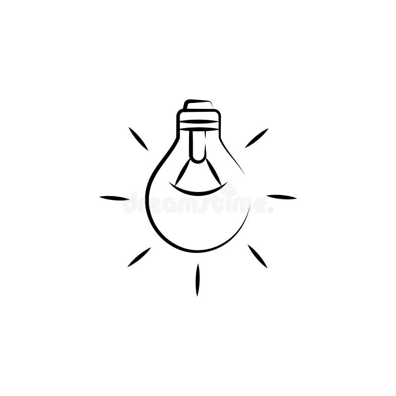 Bulb Outine Logo Style Icon. Element of Photo Icon for Mobile Concept ...