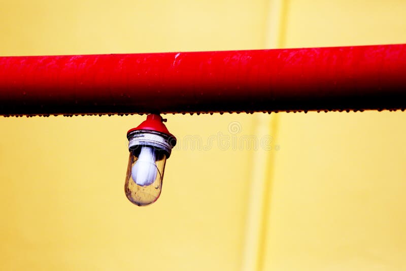 Bulb On Pipe stock image. Image of objects, pipe, drops - 86303941