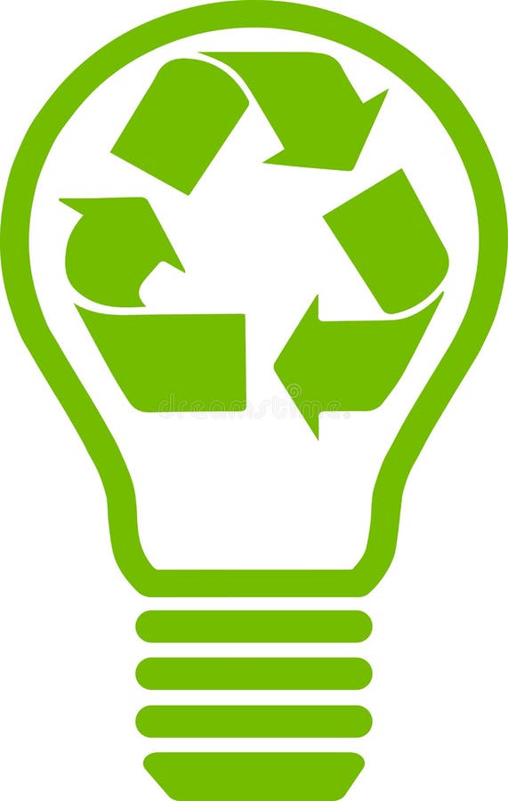 Recycle light bulb stock illustration. Illustration of bulb - 34539878