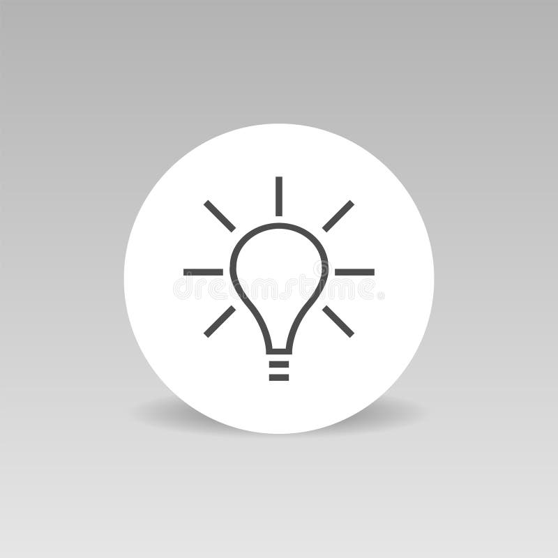 Bulb Round Vector Icon Business Idea Concept Stock Vector - Illustration of graphic, idea: 281550666