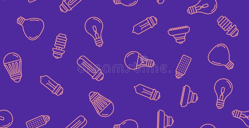 Bulb Seamless Pattern Texture Innovation Lightbulb Vector Business ...