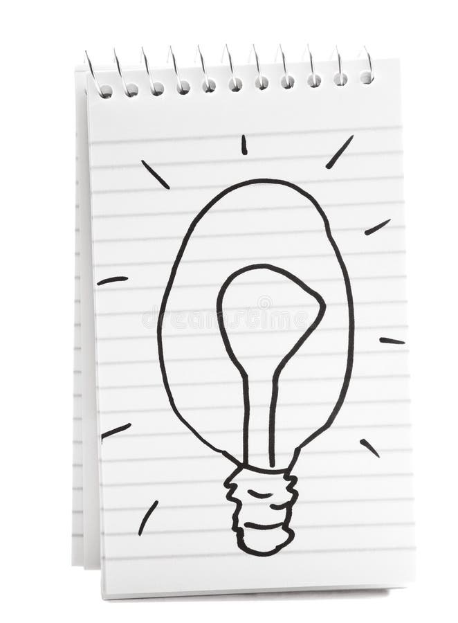 Lightbulb on sticky note stock photo. Image of idea, bulb - 40820270