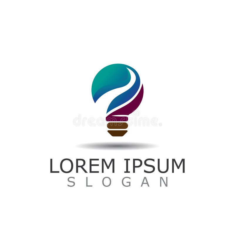 Bulb Smart Logo Idea Design of Digital Colorful Symbol and Icon Lamp ...