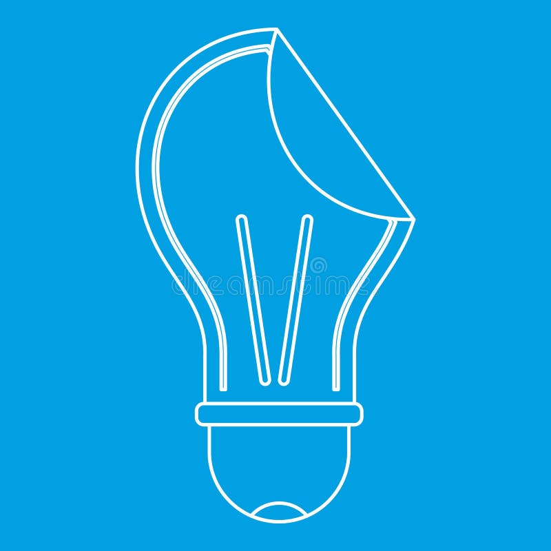 Bulb sticker icon outline stock vector. Illustration of idea - 97665036