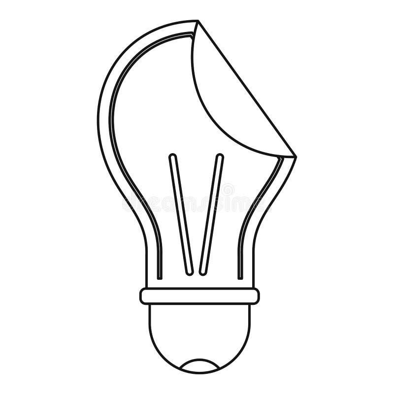 Bulb sticker icon outline stock vector. Illustration of element - 91906421