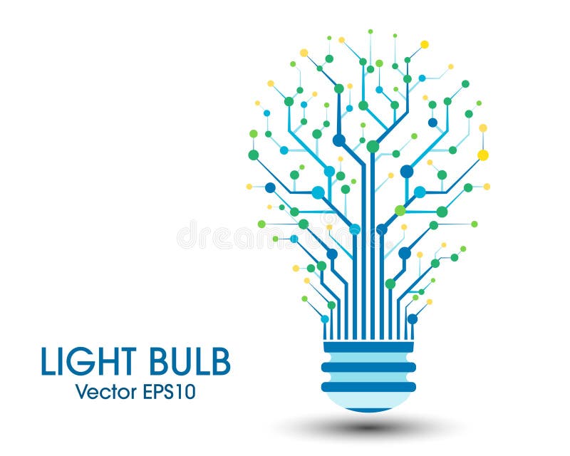 Bulb Tech on Circuit Icon. Innovation Technology Concept. Business Idea ...