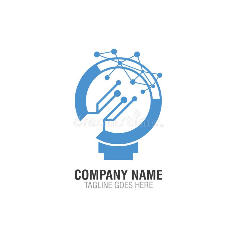 Bulb Tech Circuit Logo Design, Electric Light Technology Icon Stock ...