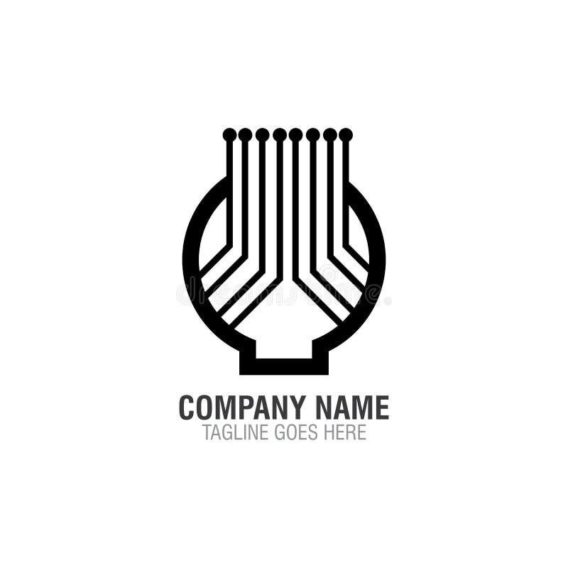 Bulb Tech Circuit Logo Design, Electric Light Technology Icon Stock ...