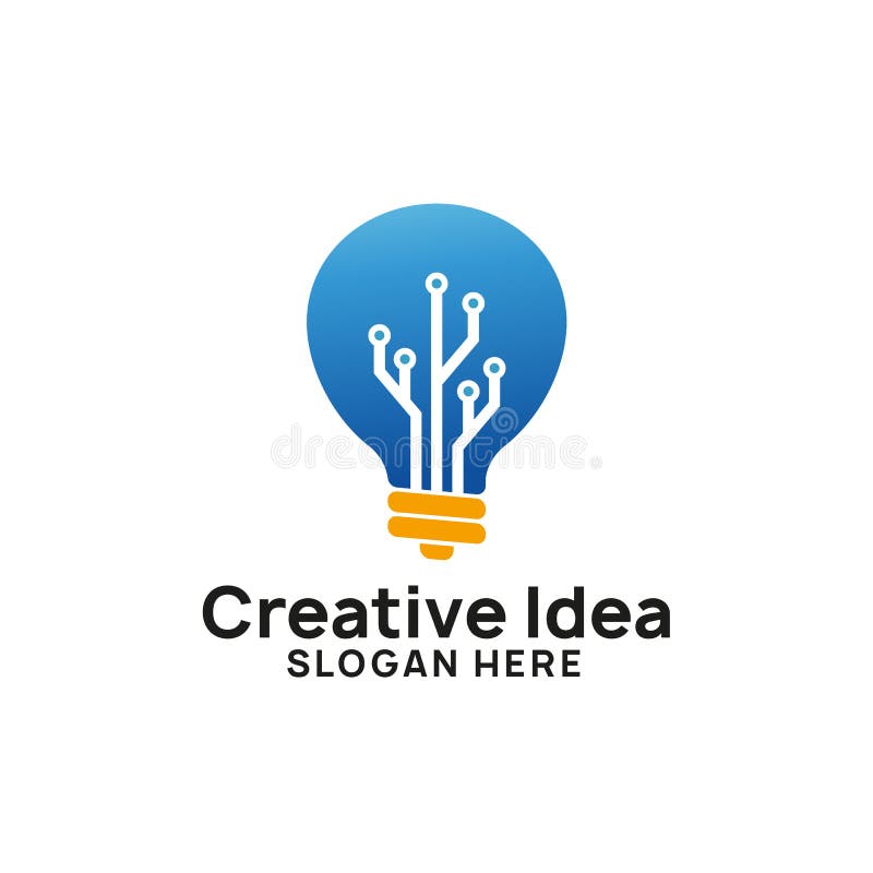 Bulb Tech Circuit Logo Design, Electric Light Technology Icon Stock ...