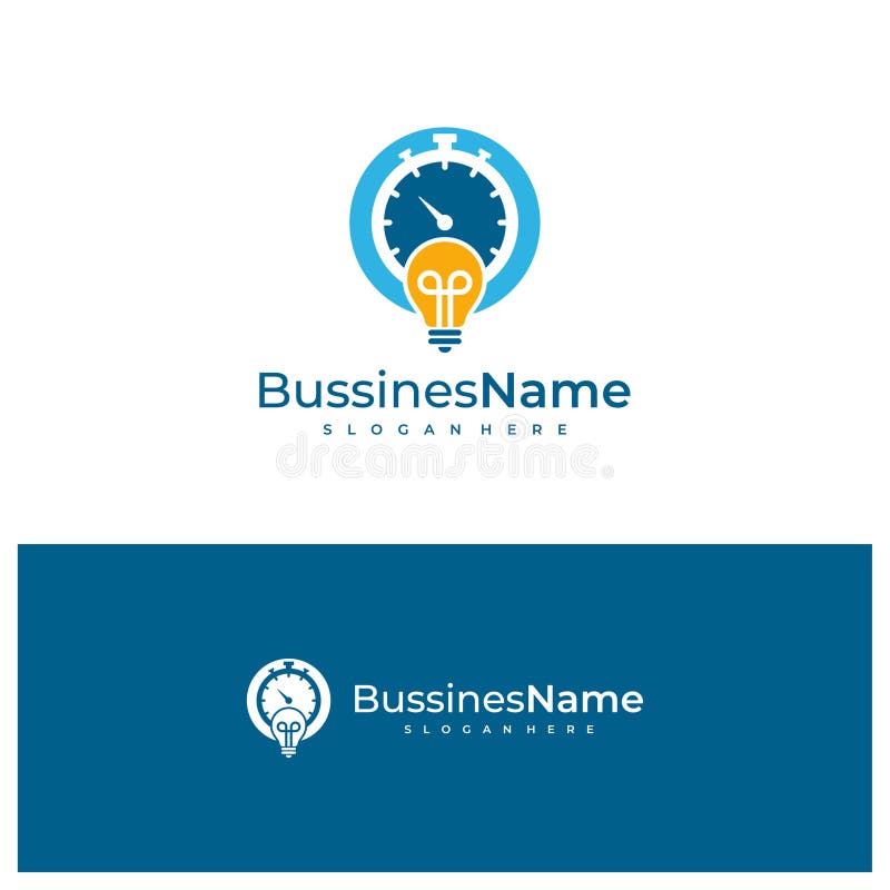 Bulb Time Logo Vector Template. Creative Bulb Logo Design Concepts ...
