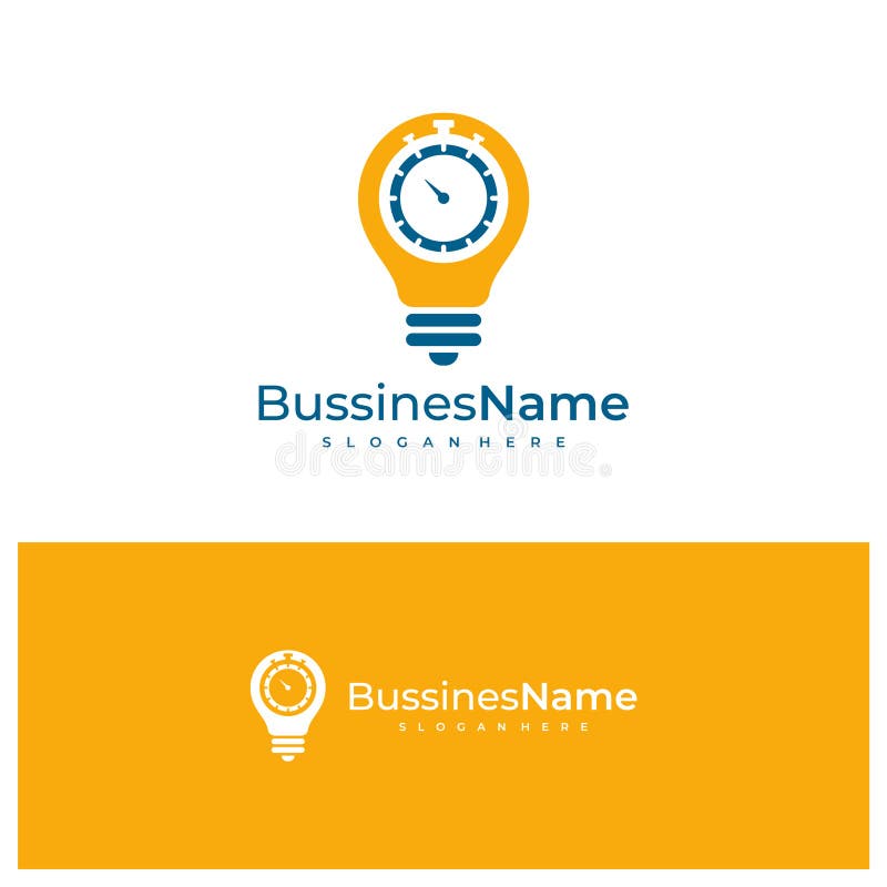 Bulb Time Logo Vector Template. Creative Bulb Logo Design Concepts ...