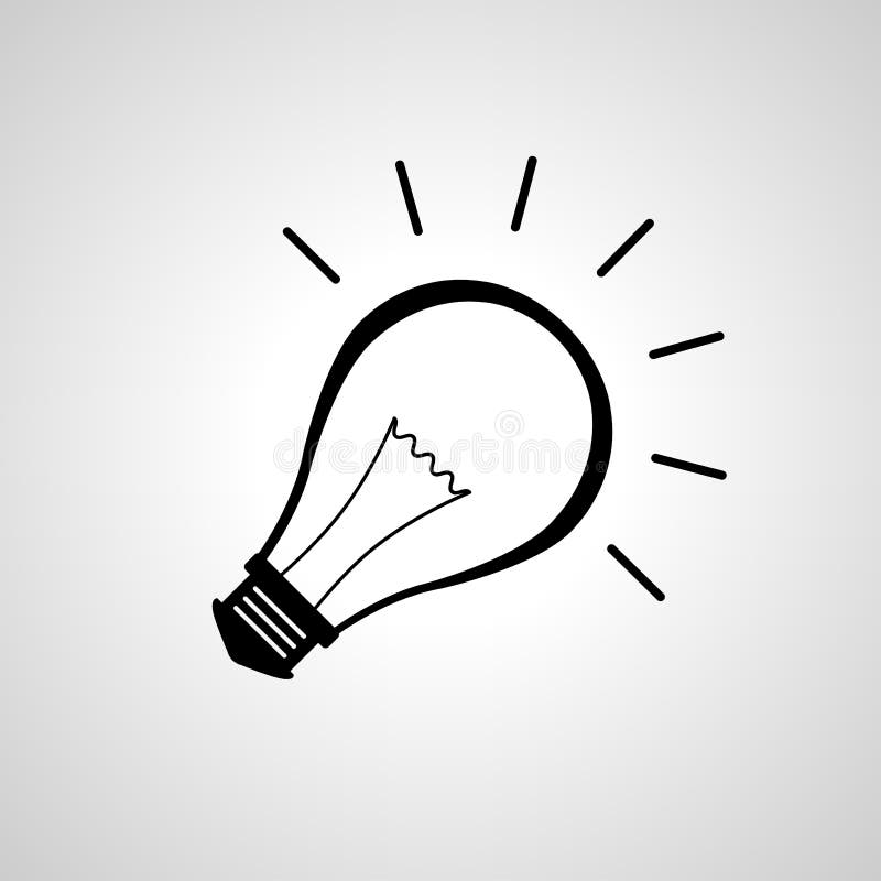 Bulb Line Icon. Light Bulb Linear Outline Icon Stock Vector ...