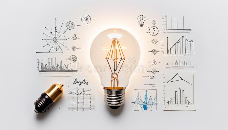 Bulb Vision Concept Backgroun Brainstorming Organisation Olated ...