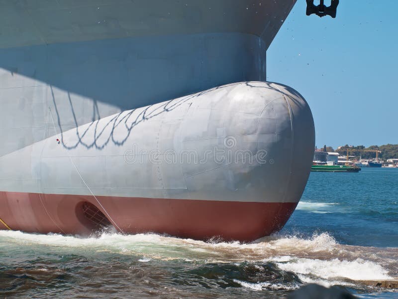 Bulbous bow stock image. Image of shell, cutwater, rope - 26315253